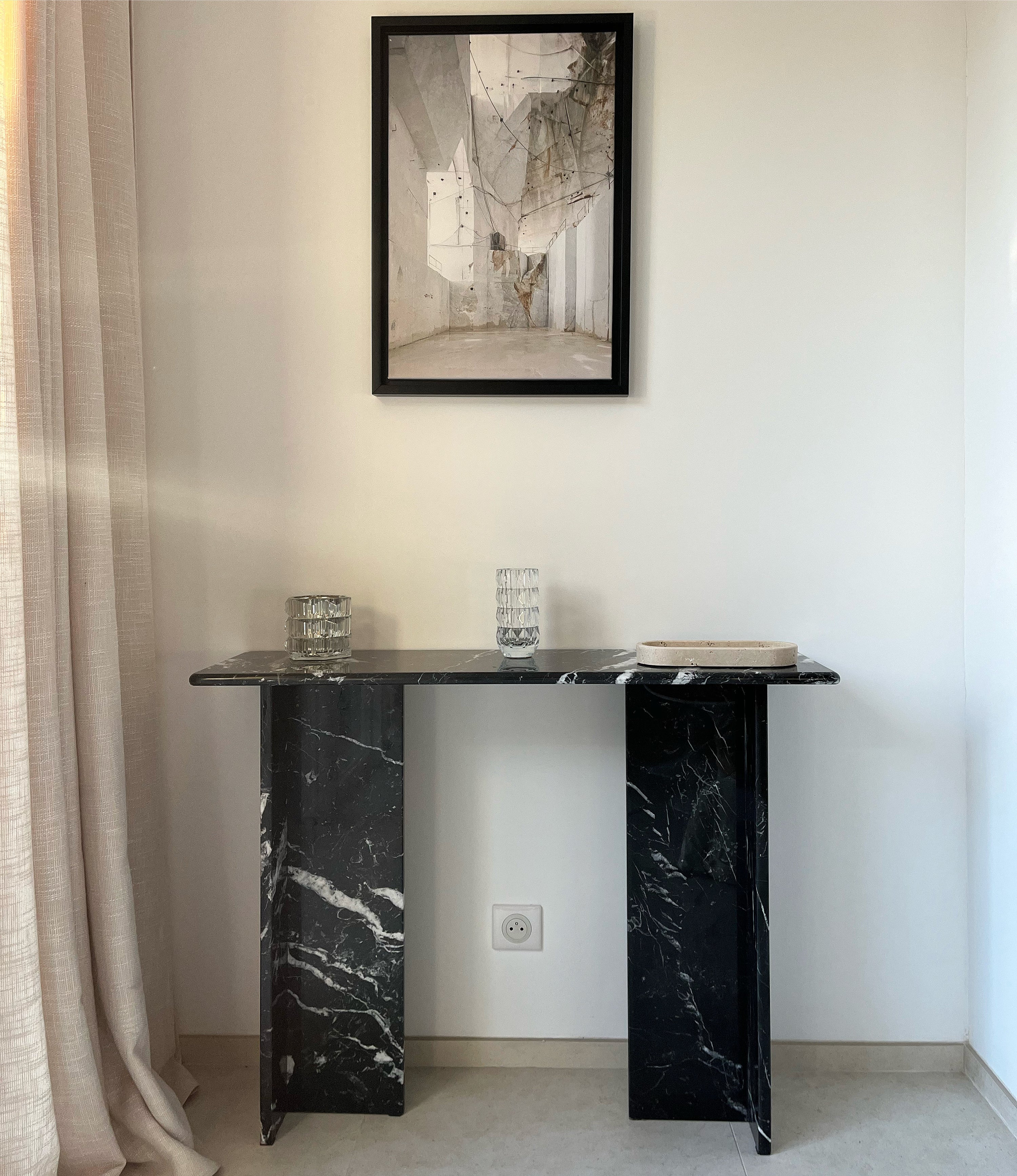 Console signature x 100% Marbre noir (100/30)