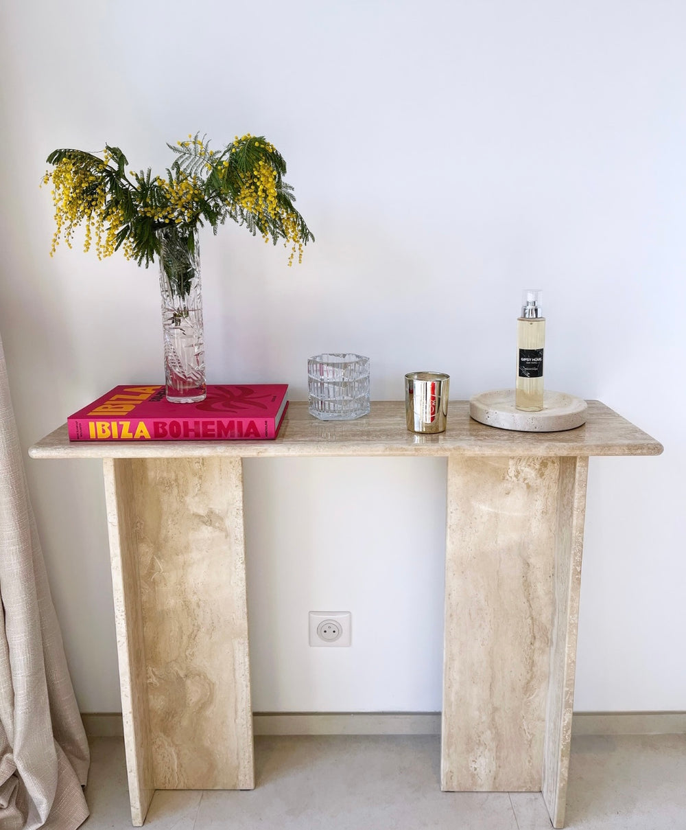 Console signature x 100% Travertin (100/30) | GIPSY HOME